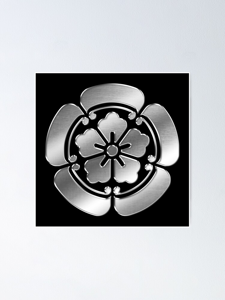 "Oda Clan Kamon Silver Chrome" Poster for Sale by Takeda-art | Redbubble