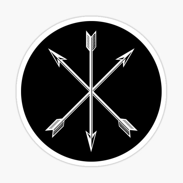 "Arrows Cross" Sticker by WhiteRave | Redbubble