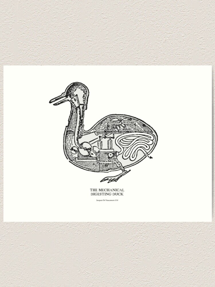 "Jacques De Vaucanson Digesting Duck" Art Print for Sale by Mattem ...