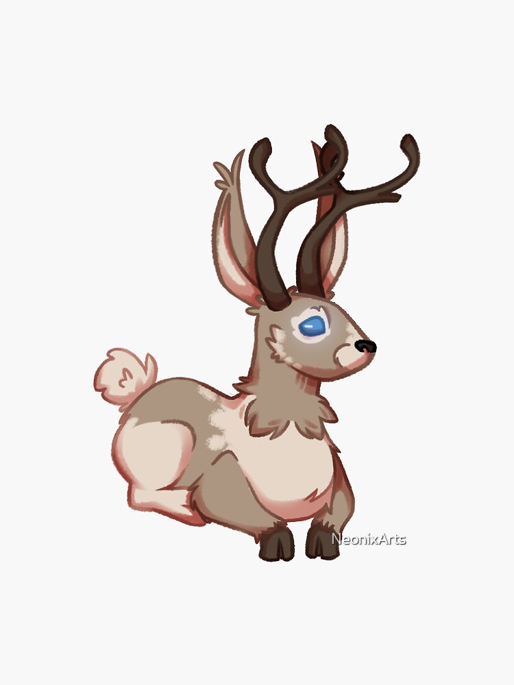 "Jackalope Cryptid Sticker!" Sticker by NeonixArts | Redbubble