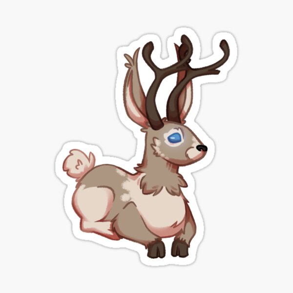 "Jackalope Cryptid Sticker!" Sticker by NeonixArts | Redbubble