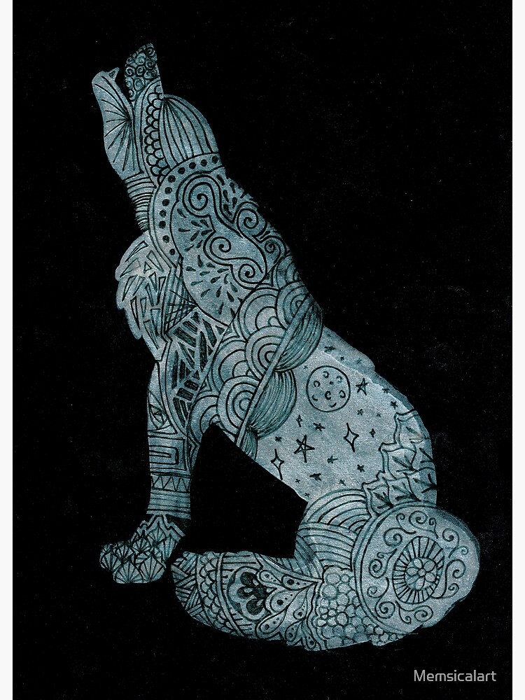 "Wolf Zentangle" Poster for Sale by Memsicalart | Redbubble