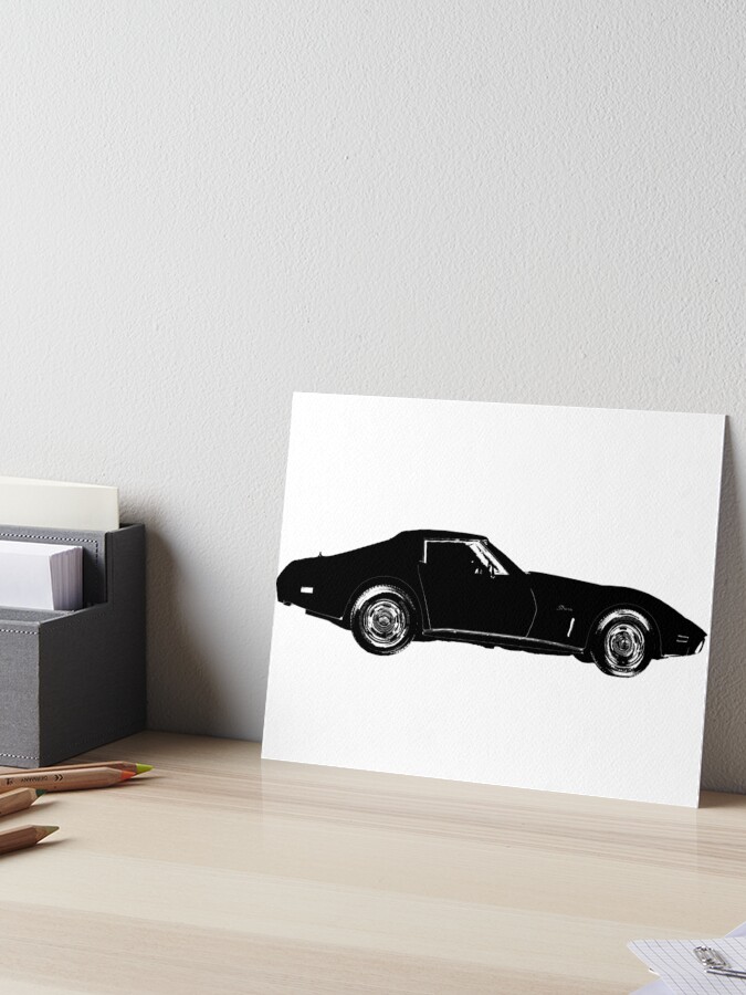 "C3 Corvette Silhouette " Art Board Print for Sale by Chas Vitabile ...