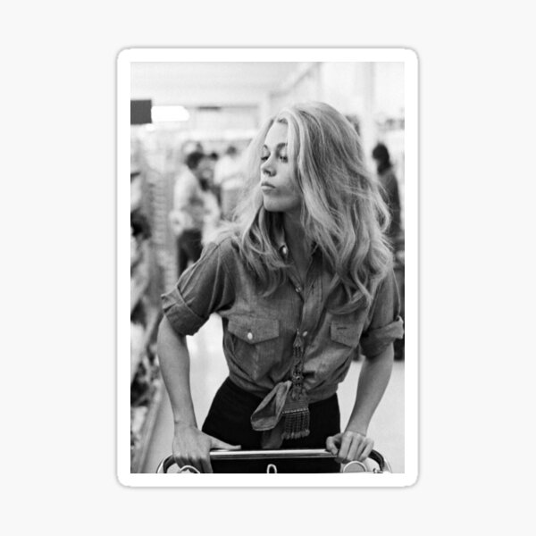 "Jane Fonda " Sticker for Sale by eryn03 | Redbubble