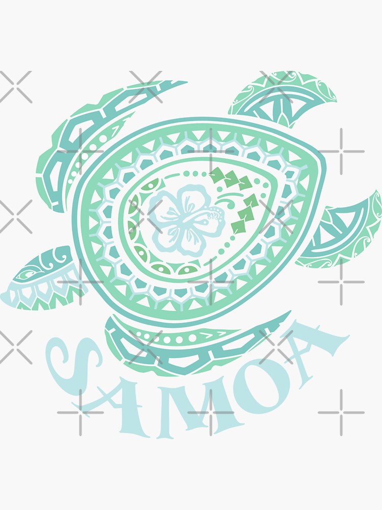 "Samoa Tribal Turtle" Sticker by sunnthreads | Redbubble
