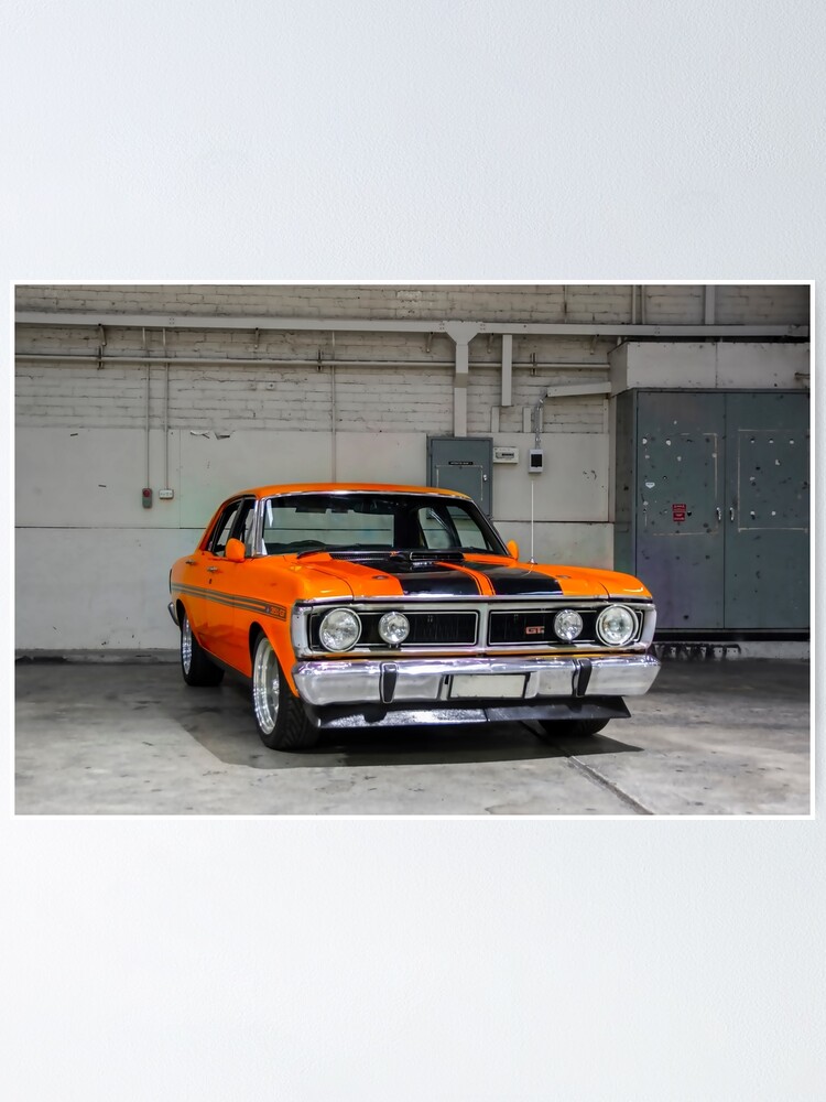 "Red Ford Falcon XY GT" Poster for Sale by Stuart Row | Redbubble