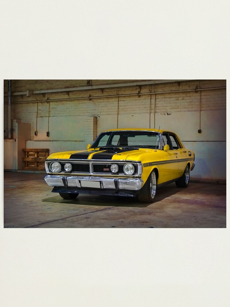 "Yellow XY Ford Falcon GT" Photographic Print by StuartRow | Redbubble