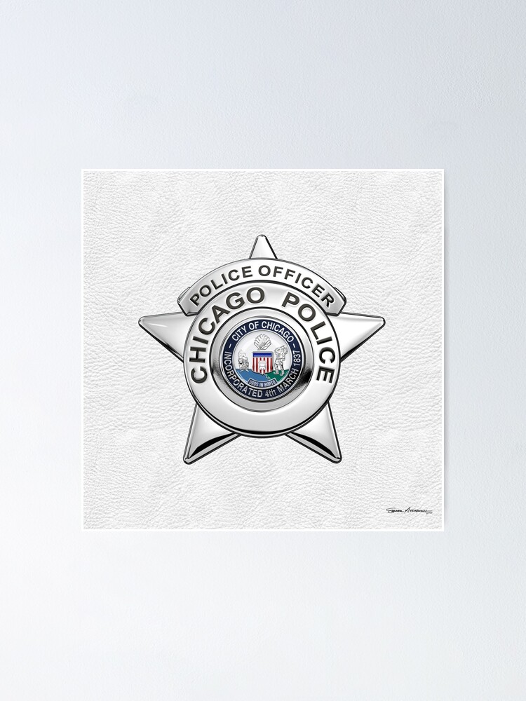 "Chicago Police Department Badge - CPD Police Officer Star over White ...