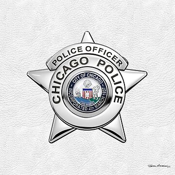 "Chicago Police Department Badge - CPD Police Officer Star over White ...