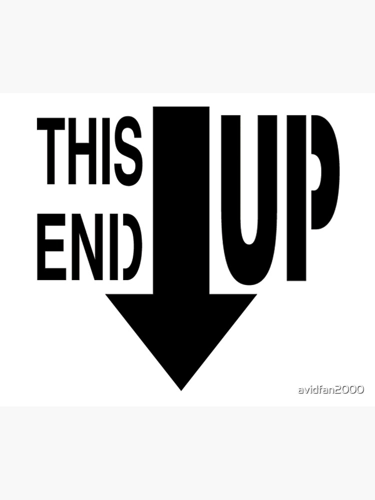 "This End Up (black)" Sticker for Sale by avidfan2000 | Redbubble