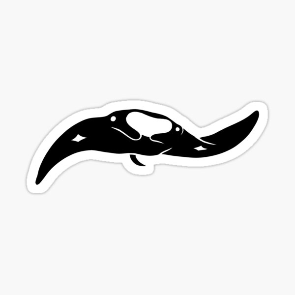"Happy Manta Ray" Sticker by littlespacecase | Redbubble