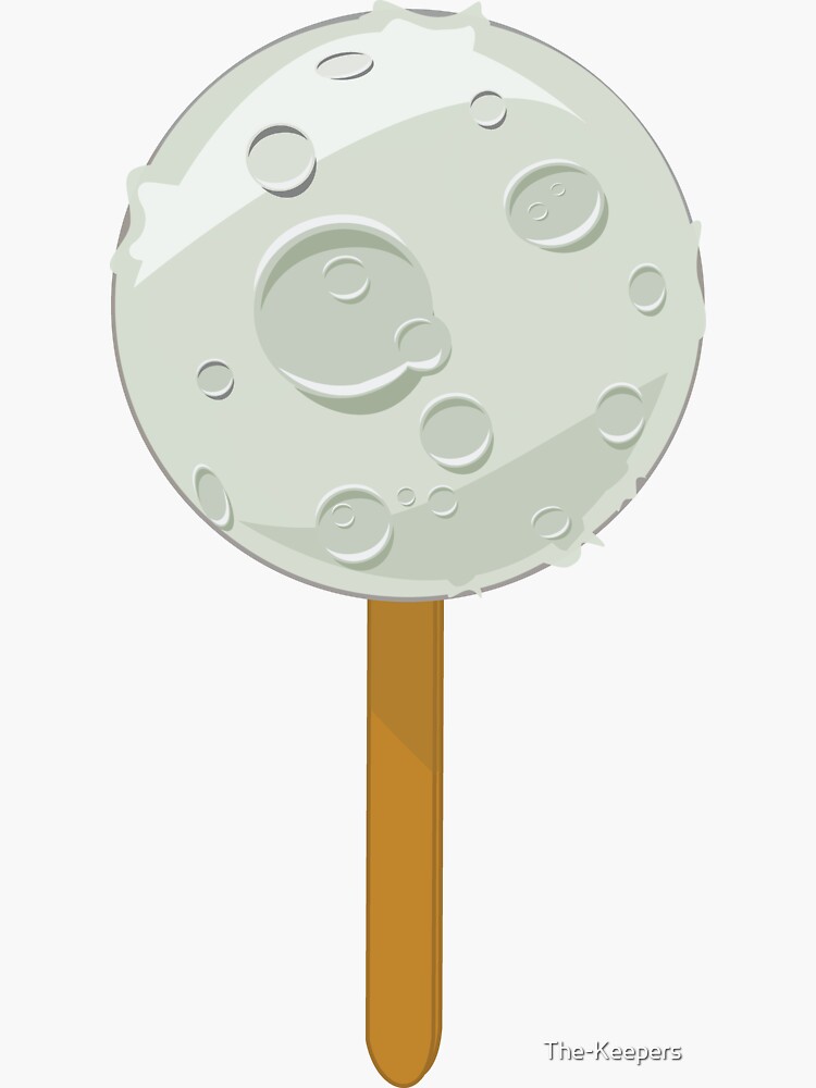 "Moon on a stick" Sticker for Sale by The-Keepers | Redbubble