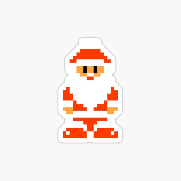 "8-bit Santa Sprite" Sticker for Sale by GammaV | Redbubble