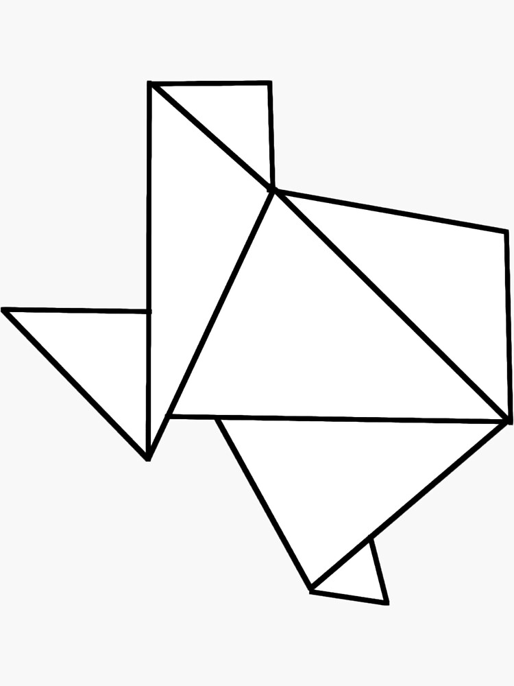 "Geometric Texas" Sticker for Sale by GeometricPlaces | Redbubble