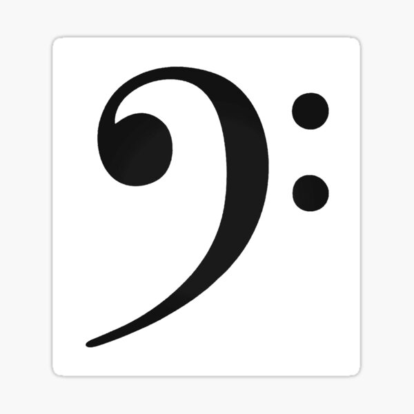 "Bass Clef" Sticker for Sale by avidfan2000 | Redbubble