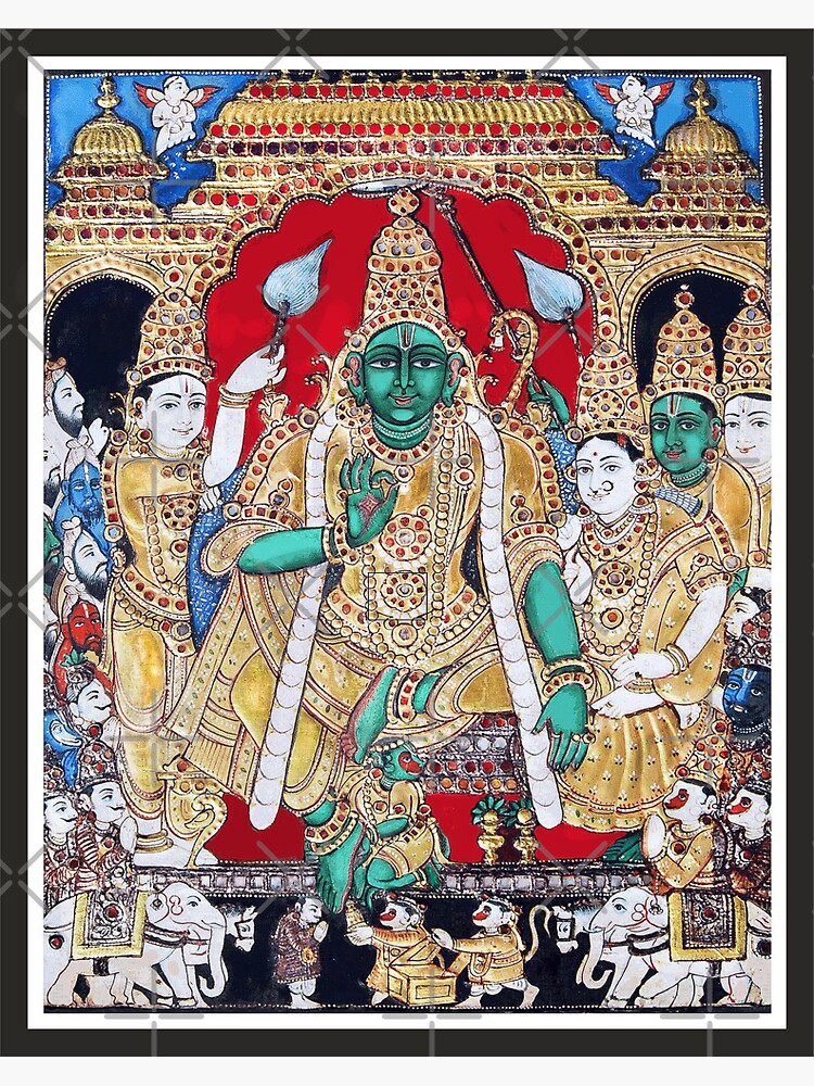 "Sri Ramar Pattabhishekam" Sticker for Sale by ARTLANDS | Redbubble