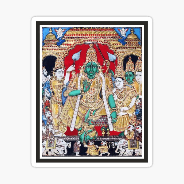 "Sri Ramar Pattabhishekam" Sticker for Sale by ARTLANDS | Redbubble
