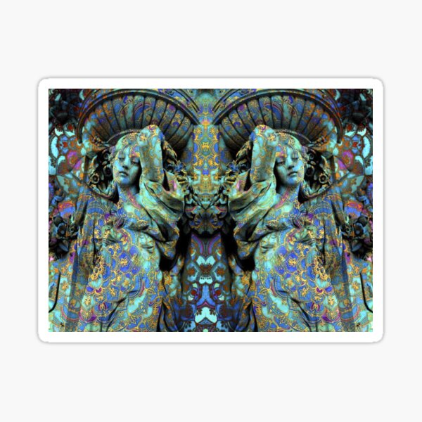 "ANGELS HOLDING UP THE TEMPLE" Sticker for Sale by WHENISNOW | Redbubble