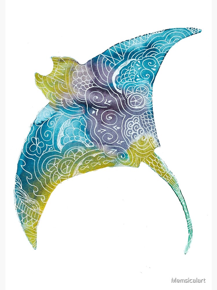 "Manta Ray Zentangle" Poster von Memsicalart | Redbubble