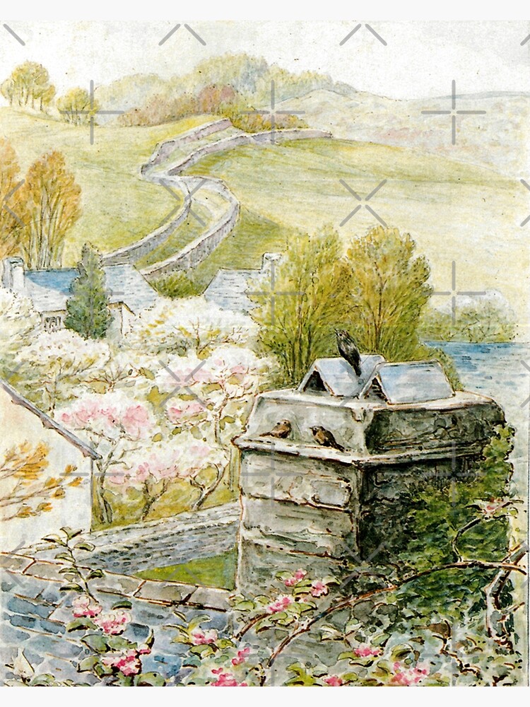 "Bird's Eye View From Hill Top Farm - Beatrix Potter" Canvas Print by ...