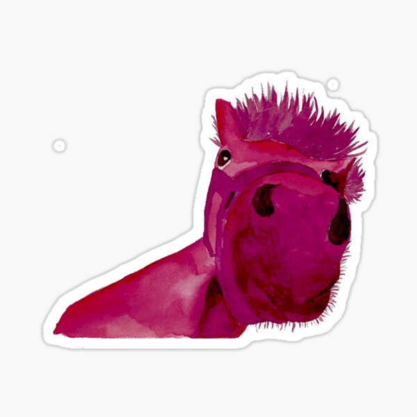 "Horse / Pony Pink Print" Sticker for Sale by aimeetregunno | Redbubble