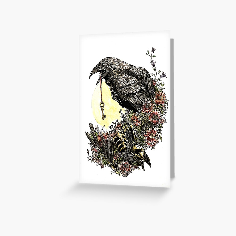 "The Corvid Key" Greeting Card for Sale by WOLFSKULLJACK | Redbubble
