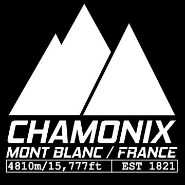 "Chamonix France Ski Resort Mont Blanc Skiing " Sticker for Sale by ...