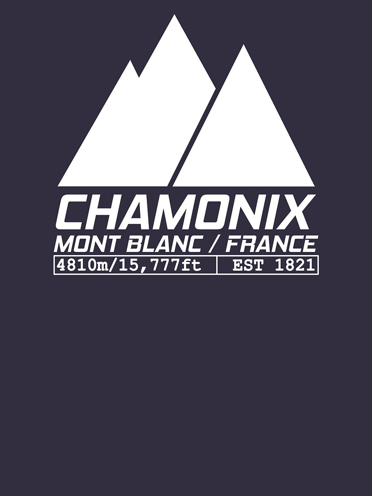 "Chamonix France Ski Resort Mont Blanc Skiing " T-shirt for Sale by ...