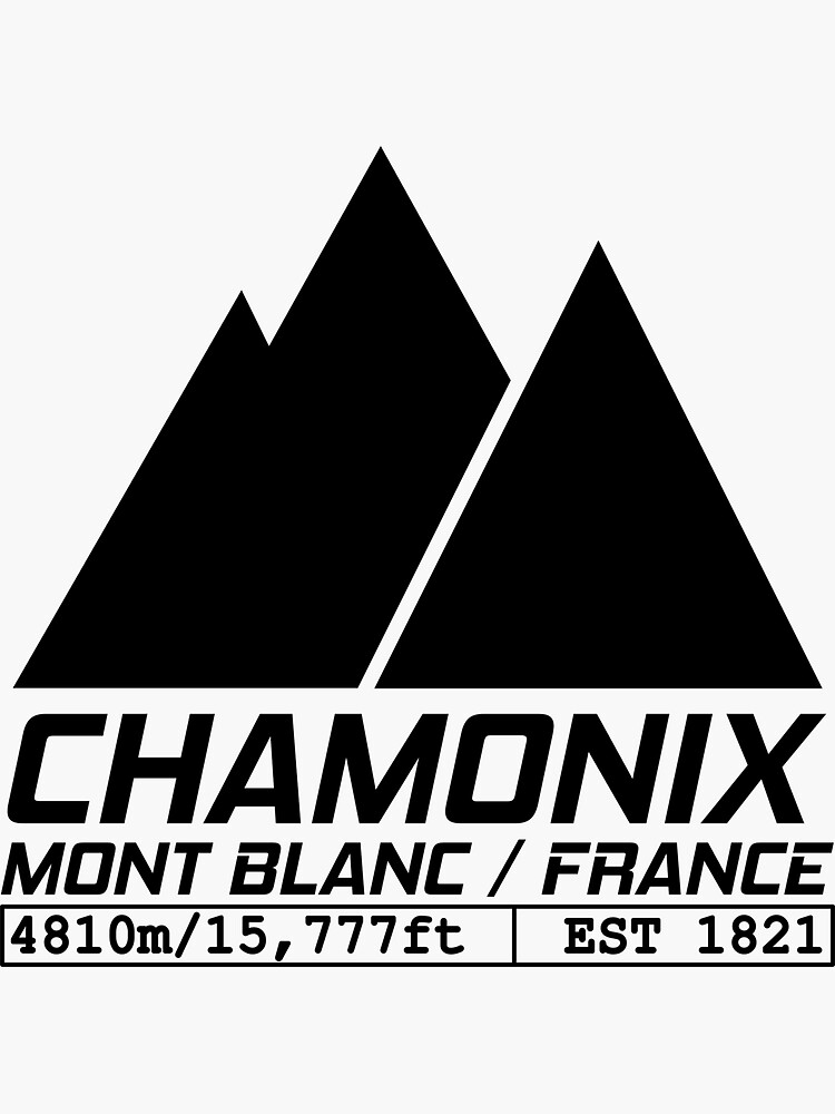 "Chamonix France Ski Resort Mont Blanc Skiing " Sticker for Sale by ...