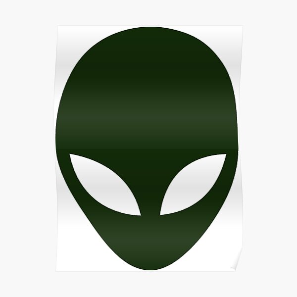 "Alien Face" Poster by FrankieCat | Redbubble