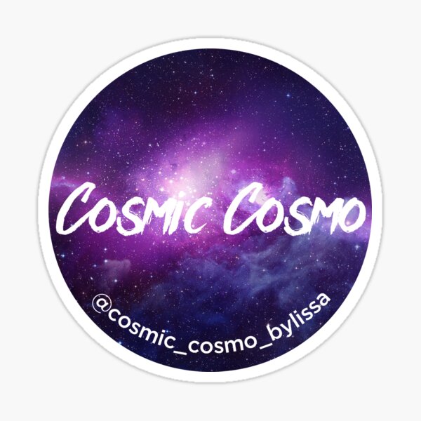 "Cosmic Cosmo Circle Logo" Sticker by madisonrose13 | Redbubble