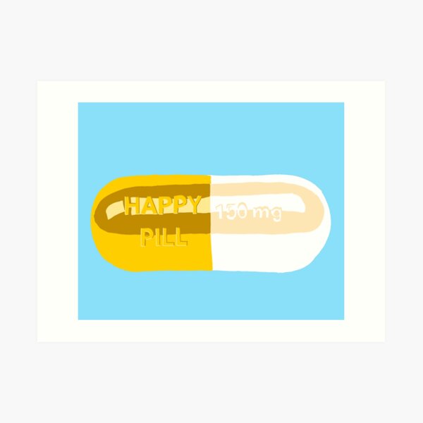 "Happy Pill" Art Print by JaymieMetz | Redbubble
