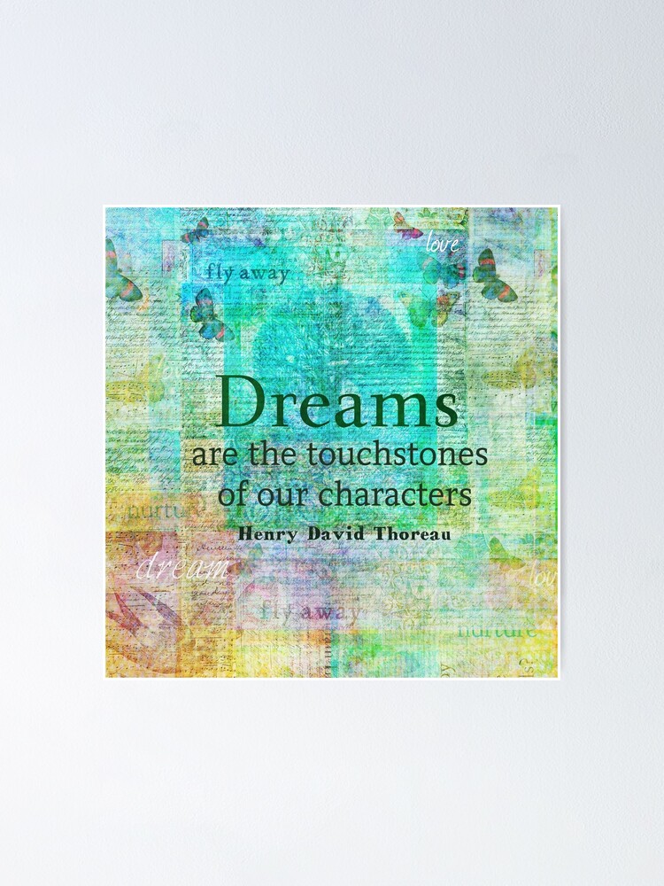 "Henry David Thoreau inspirational dream quote" Poster by goldenslipper ...