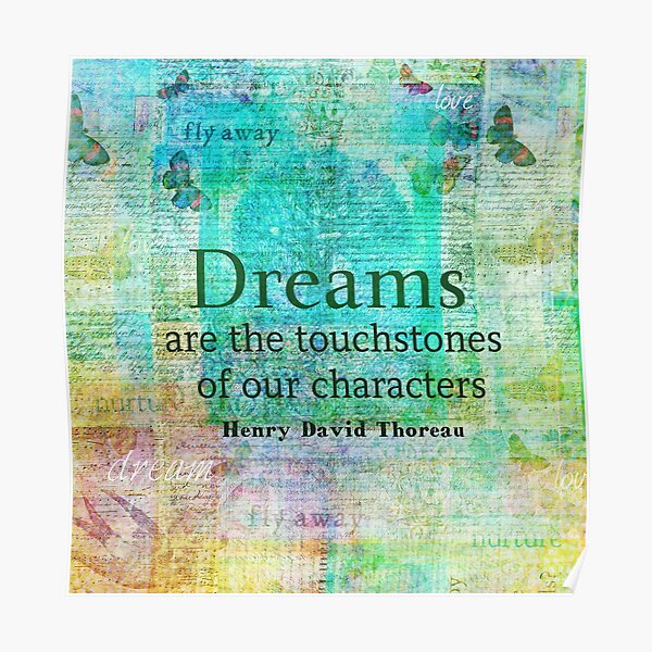 "Henry David Thoreau inspirational dream quote" Poster by goldenslipper ...