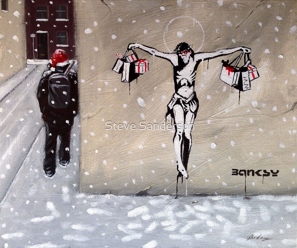 "Happy Christmas from Banksy" by Steve Sanderson | Redbubble