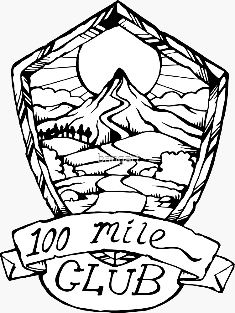 "100 Mile Club Emblem" Sticker for Sale by bangart | Redbubble