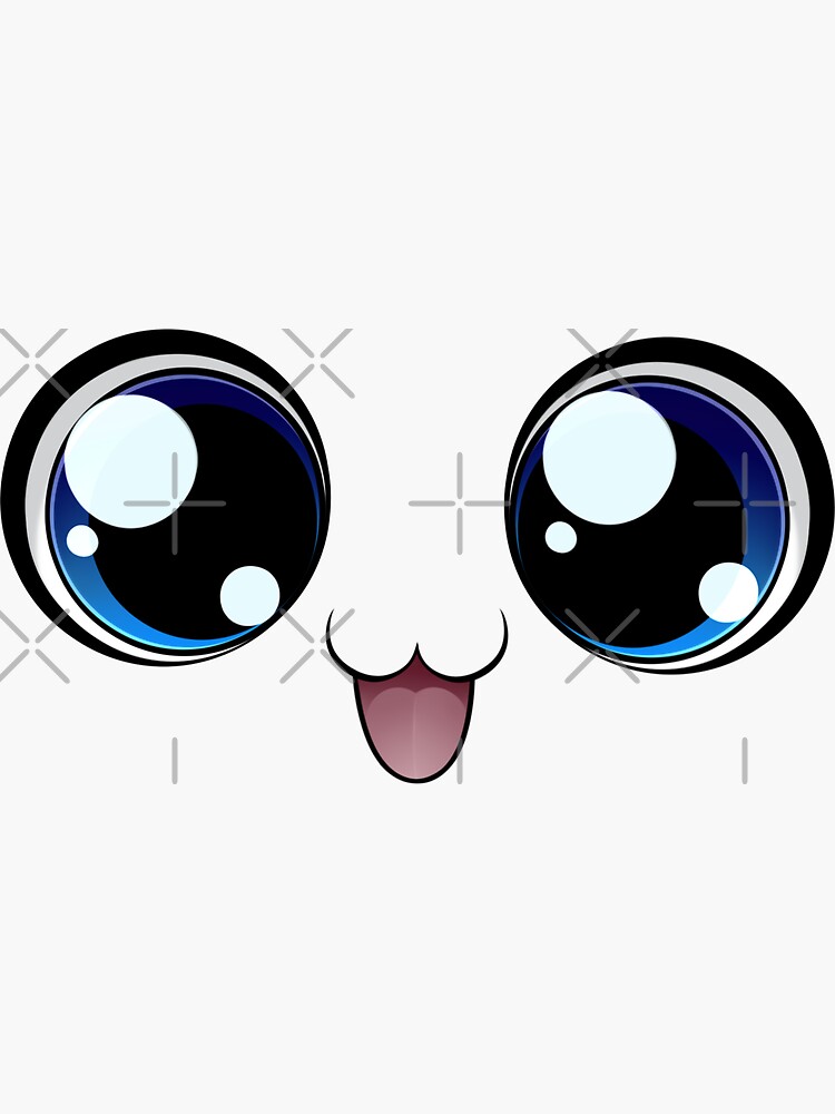 "Chibi Face" Sticker for Sale by wolfymewmew | Redbubble