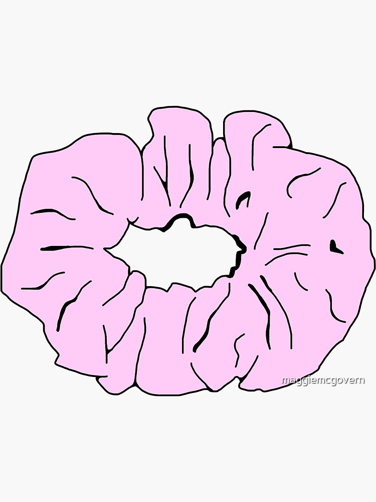 "Light Pink Scrunchie" Sticker for Sale by maggiemcgovern | Redbubble