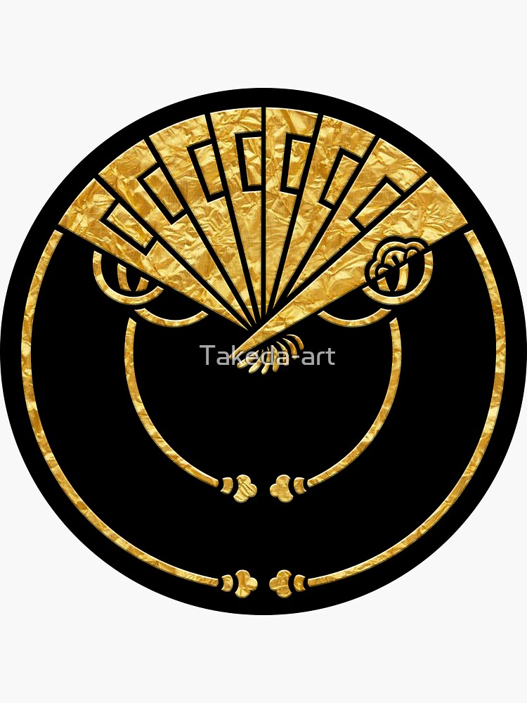 "Japanese Mon Fusamaru Hi Ogi" Sticker for Sale by Takeda-art | Redbubble