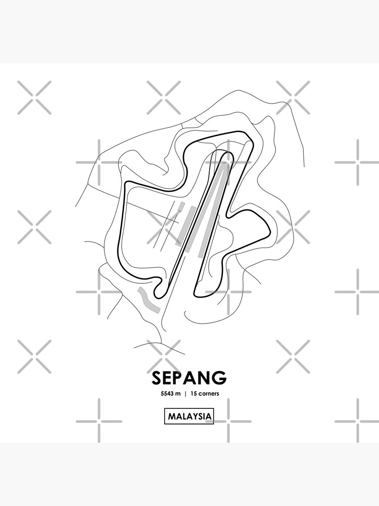 "Sepang - Malaysia Track Map" Acrylic Block for Sale by andreanastasio ...