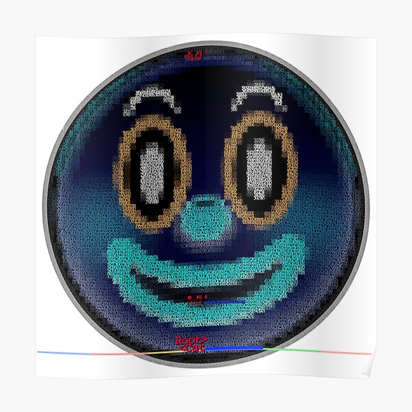 "emojii ascii ^ cloned.clown | bloo" Poster for Sale by Grimm-Land ...