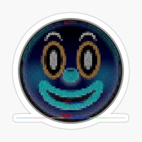 "emojii ascii ^ cloned.clown | bloo" Sticker by Grimm-Land | Redbubble
