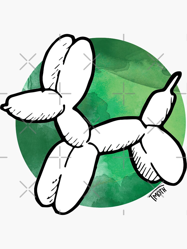 "swollen dog koons" Sticker for Sale by Technicolormoth | Redbubble