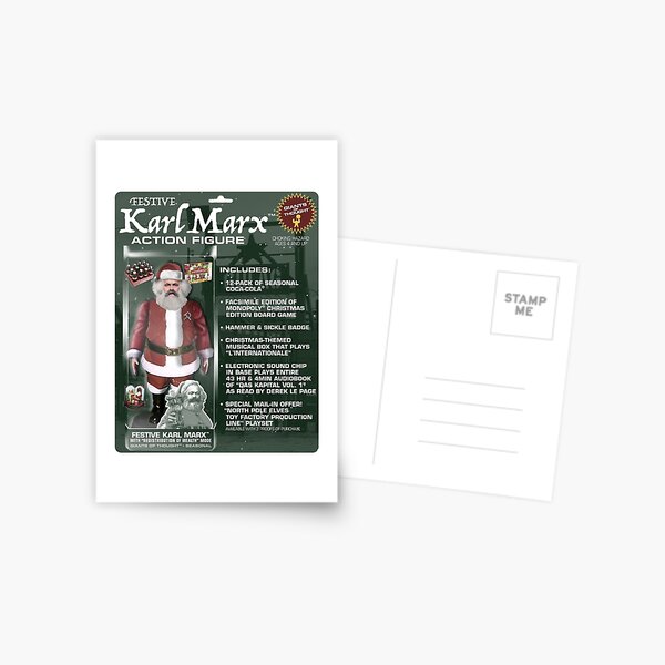 "Festive Karl Marx Action Figure" Postcard for Sale by GiantsOfThought ...