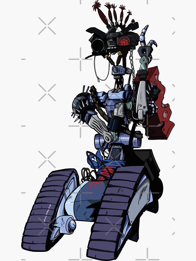 "johnny five" Sticker for Sale by Pikokk | Redbubble