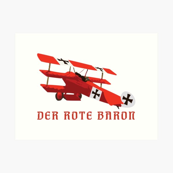 "Red Baron Manfred von Richthofen Fokker WW1 Triplane Der Rote Baron ...