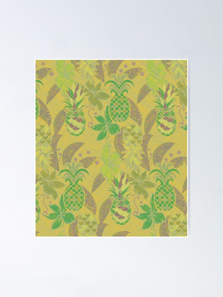 "Pineapple golden threads " Poster for Sale by sunnthreads | Redbubble