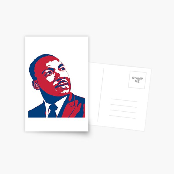 "Martin Luther King, MLK in Color Printing in Patriot, Portrait Print ...