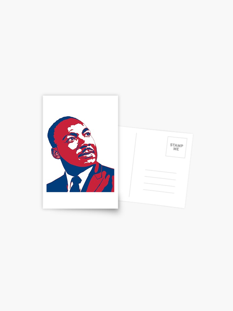 "Martin Luther King, MLK in Color Printing in Patriot, Portrait Print ...