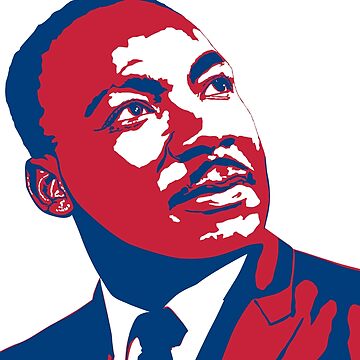 "Martin Luther King, MLK in Color Printing in Patriot, Portrait Print ...